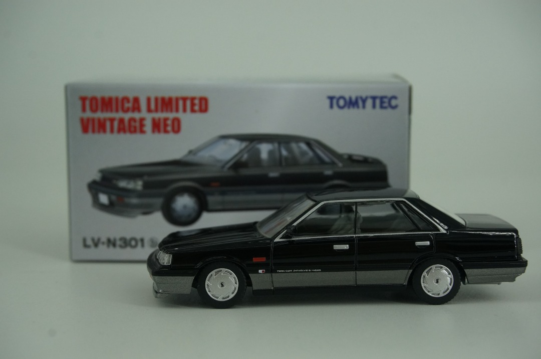 Tomytec Tomica Limited Vintage Neo LV-N301 黑色銀邊日產 Nissan Skyline 4-Door HT GT Passage Mid-size ...