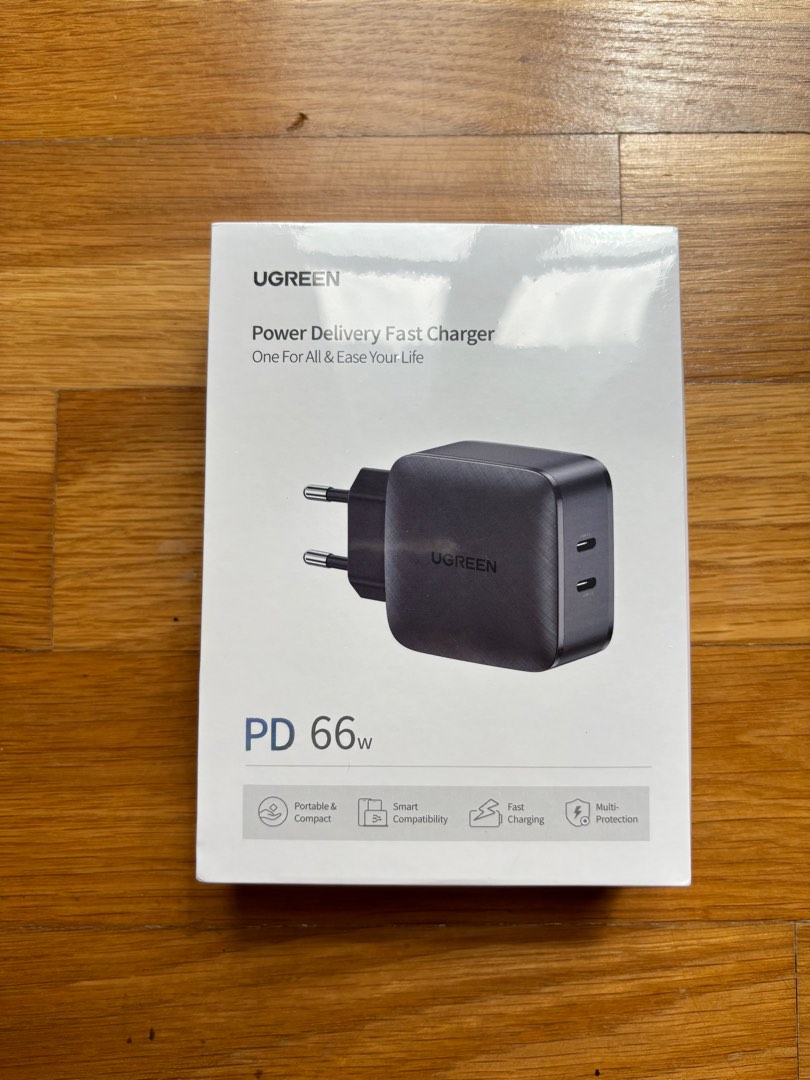 Ugreen 66W 2 Port EU Plug Fast Charger, Mobile Phones & Gadgets, Mobile ...