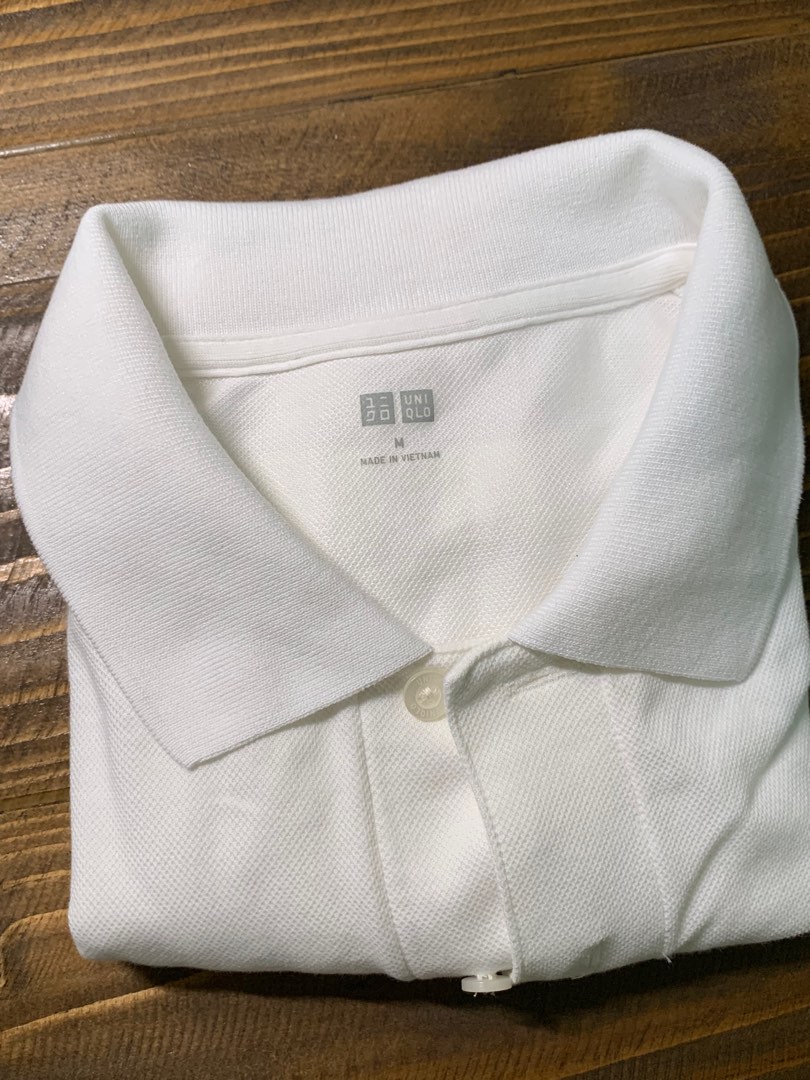 Uniqlo Polo Shirt White (dry pique short sleeve), Men's Fashion, Tops & Sets, Tshirts & Polo ...