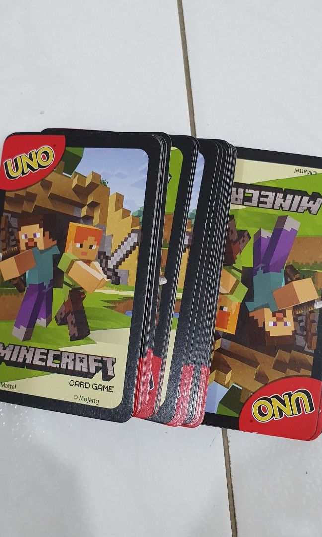 UNO minecraft, Hobbies & Toys, Toys & Games on Carousell