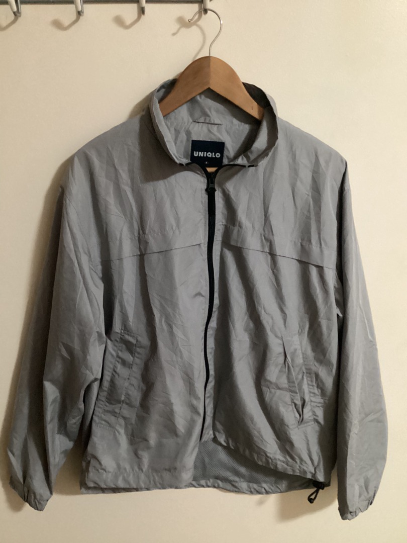 Vintage Uniqlo Gray Windbreaker (No Hood), Men's Fashion, Coats ...