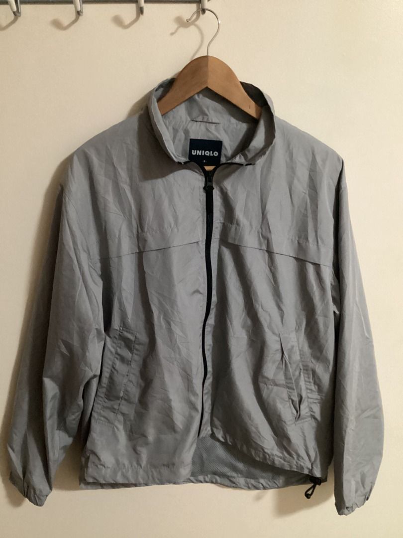 Vintage Uniqlo Gray Windbreaker (No Hood), Men's Fashion, Coats ...
