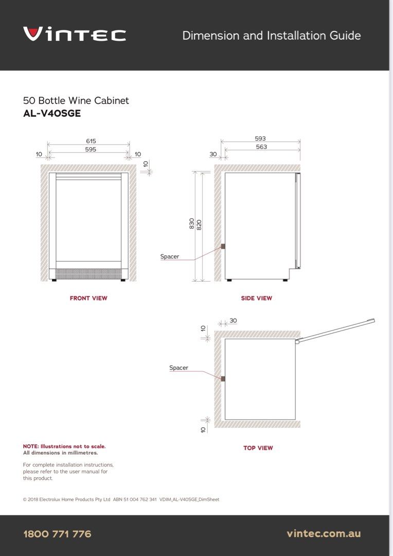 Vintec v40SG”e” single zone wine fridge, TV & Home Appliances, Kitchen ...