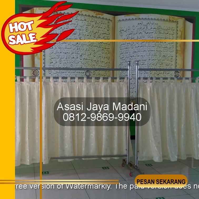 WA 0812-9869-9940 Partisi Sekat Shaf Pembatas sholat Masjid musholla ...
