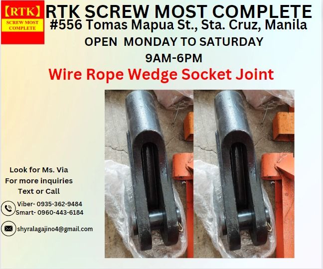 WIRE ROPE WEDGE SOCKET JOINT, Commercial & Industrial, Construction ...