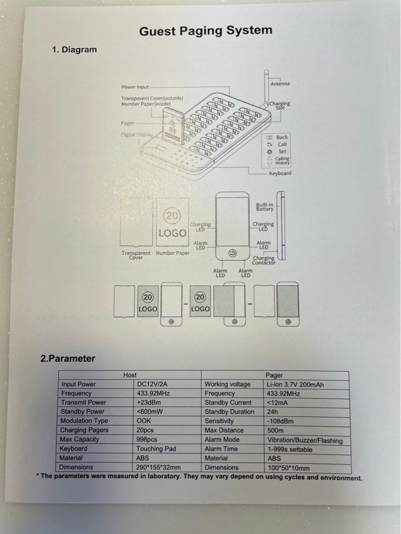 Wireless Paging System - 500m, Computers & Tech, Office & Business ...
