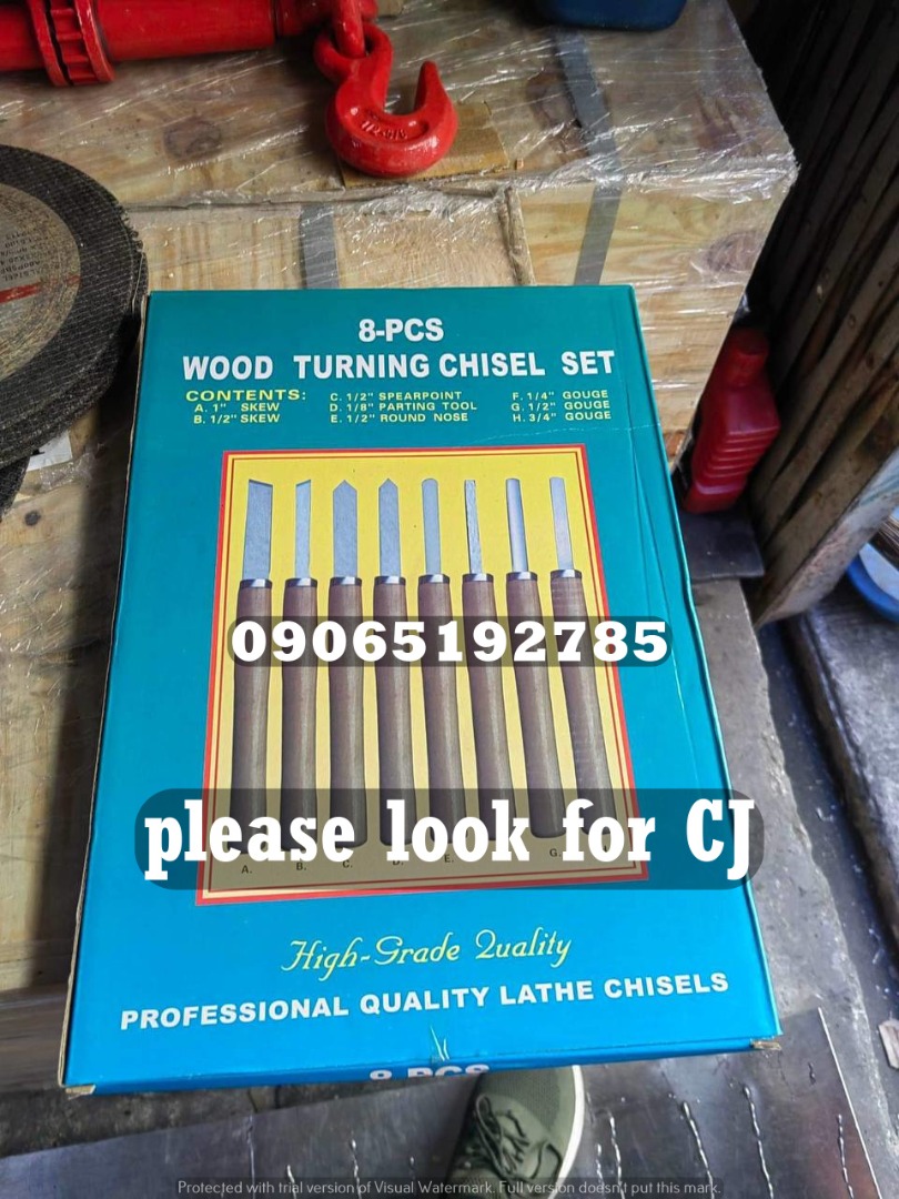 Wood Turning Chisel Set, Commercial & Industrial, Construction Tools ...