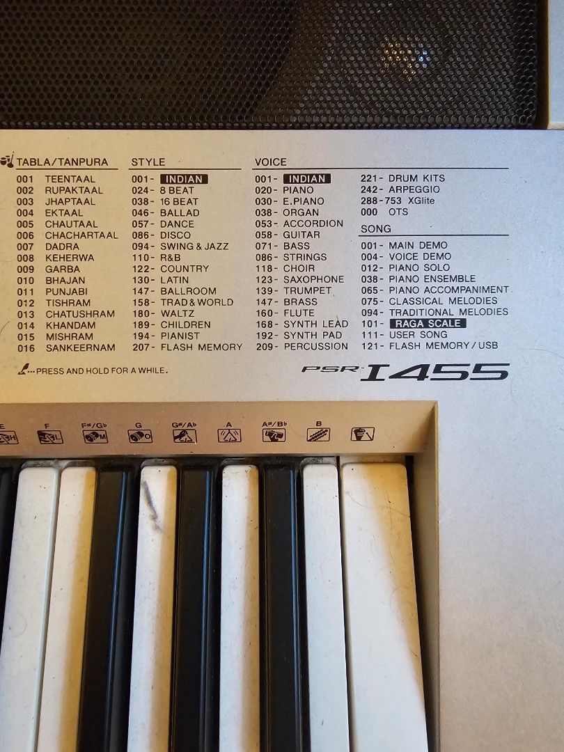 Yamaha Keyboard PSR-I455, Hobbies & Toys, Music & Media, Musical ...