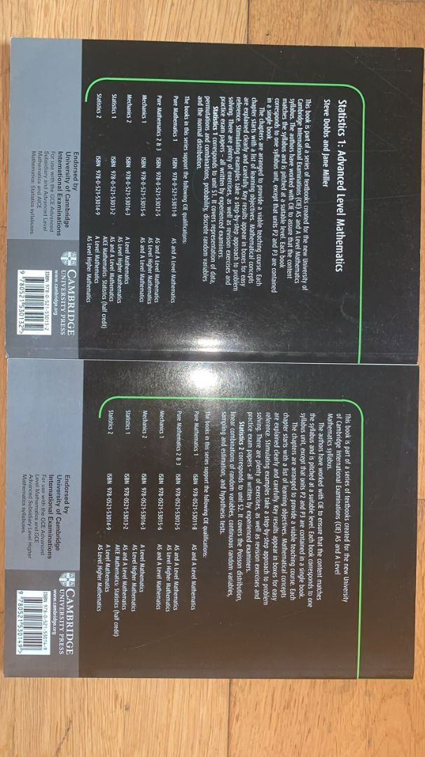 Advanced Level Mathematics Statistics 1 & 2, Hobbies & Toys, Books ...