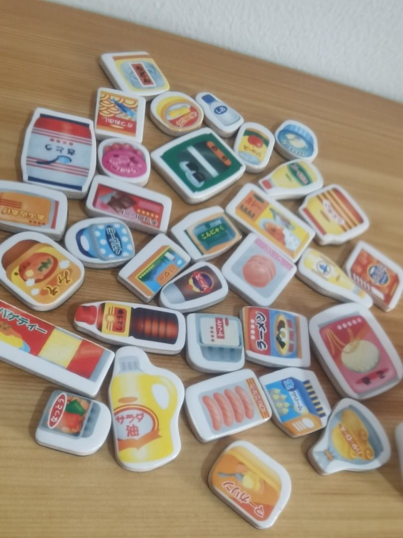 Assorted Food Ingredient Tile Magnets with Japanese Texts, Hobbies ...