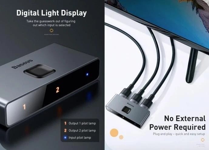 Baseus Matrix Hdmi Splitter Cahub Bcog Switch Ps Ps Ps