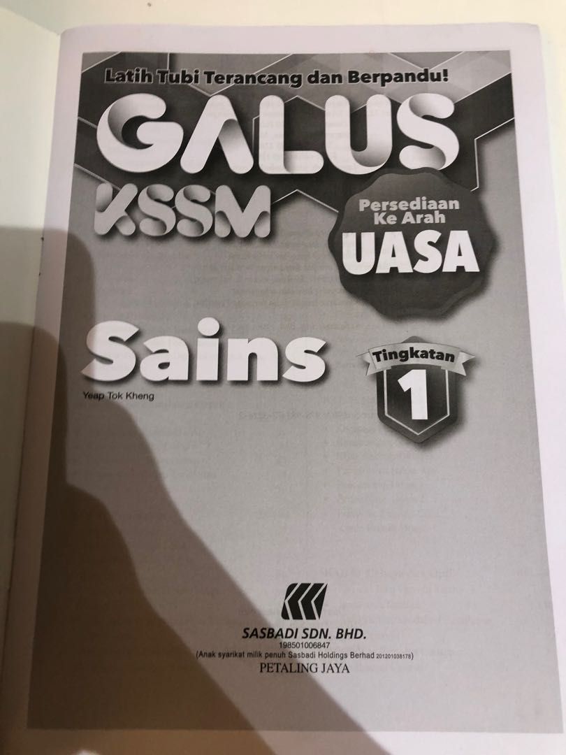 Buku Latih Tubi Galus Sasbadi KSSM Tingkatan 1 Sains, Hobbies & Toys, Books & Magazines ...