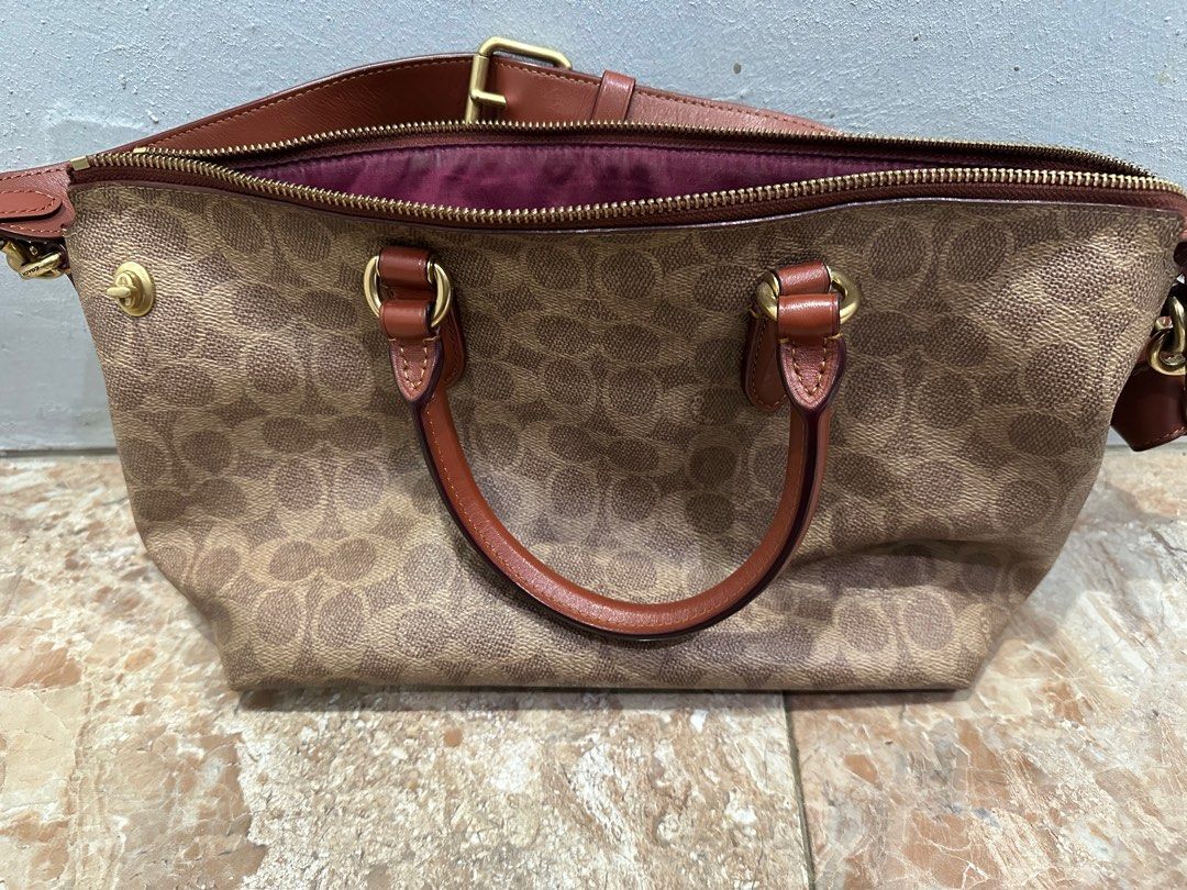 Coach Cara Satchel Original, Barang Mewah, Tas & Dompet di Carousell