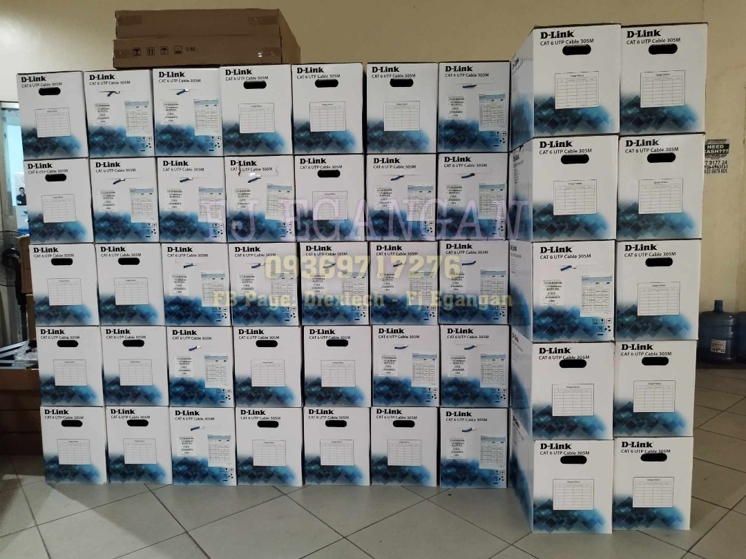 D-link Cat6 UTP Pure Copper Cable 25awg 305m/roll, Computers & Tech ...