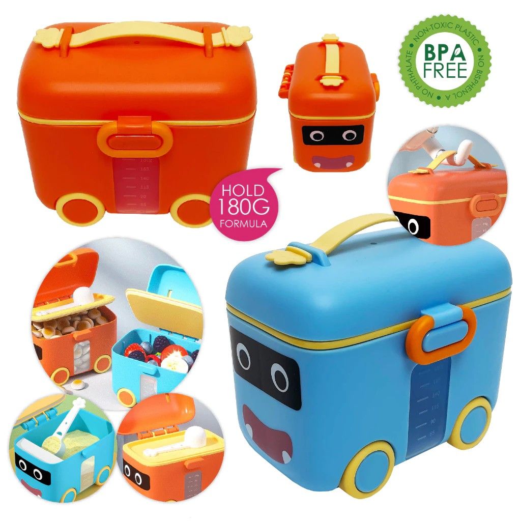 Lucky baby bus milk powder dispenser portable milk powder container ...