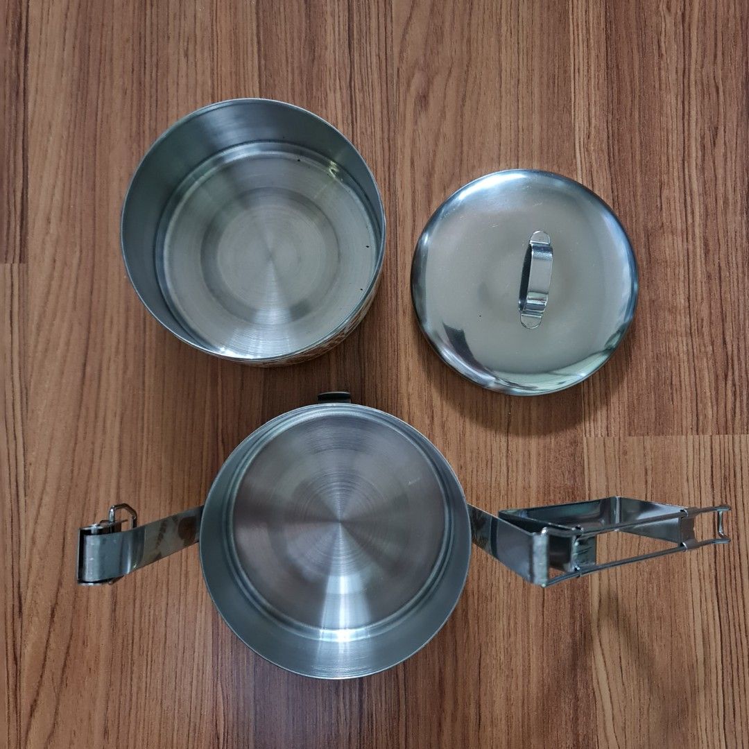 (NEW) Peranakan Nyonya Style 2 Layer Stainless Steel Lunch Box/Tiffin ...