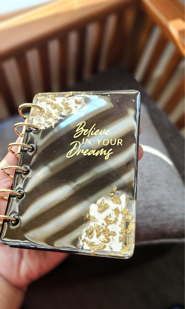 Free Delivery!!! Personalised gift/ Note book/ Resin Notebook/ A7 ...