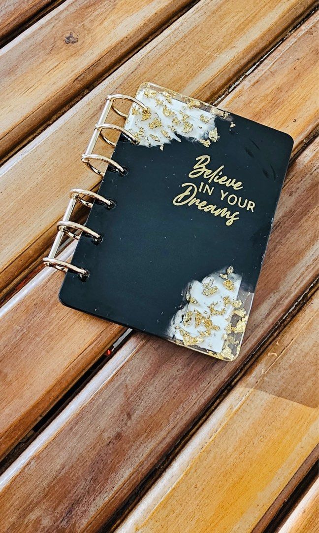 Free Delivery!!! Personalised gift/ Note book/ Resin Notebook/ A7 ...