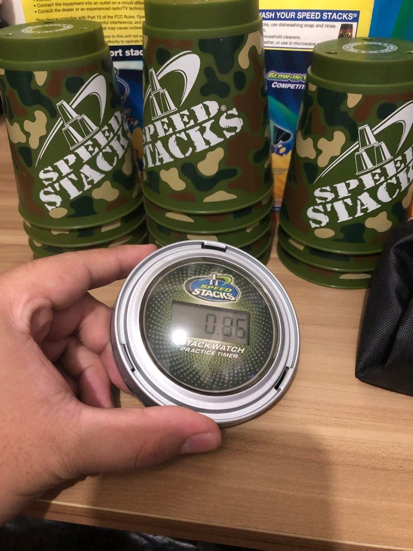 Speed Stacks Cups with Timer, Hobbies & Toys, Toys & Games on Carousell