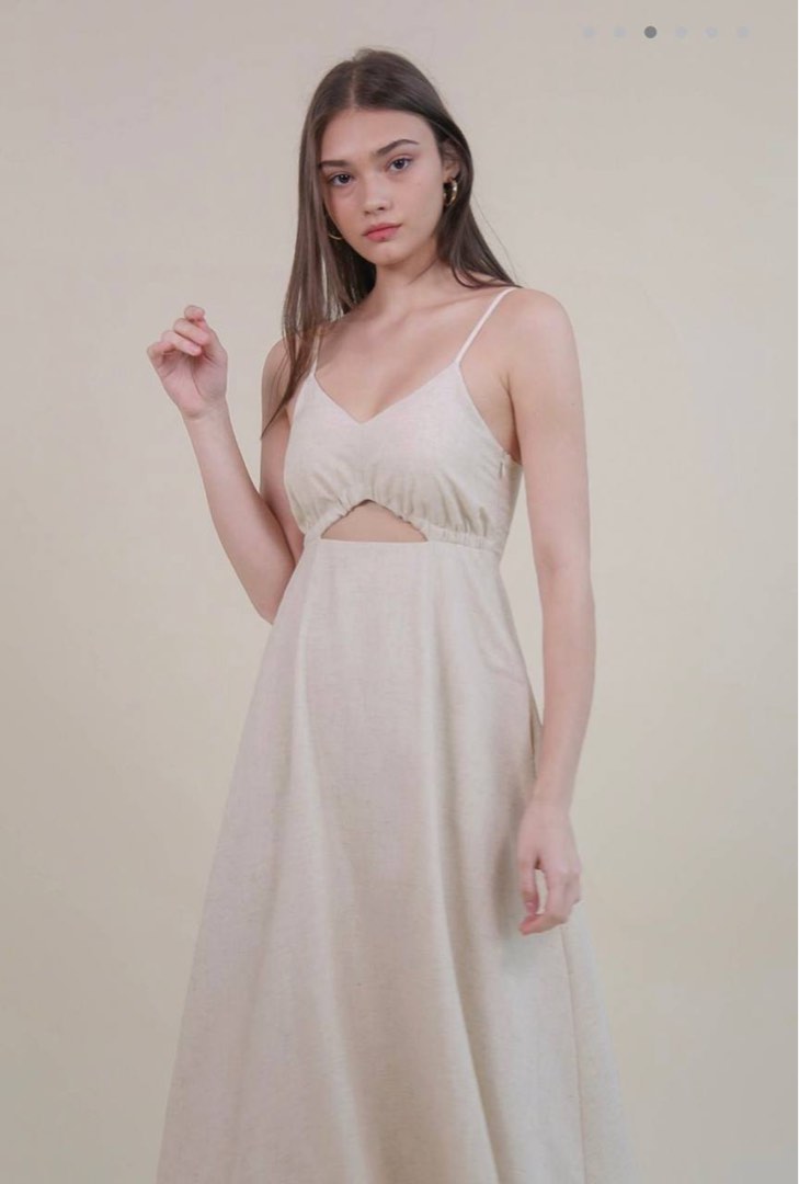 The Willow Label - Ariel Padded Cutout Waist Dress, Women's Fashion ...