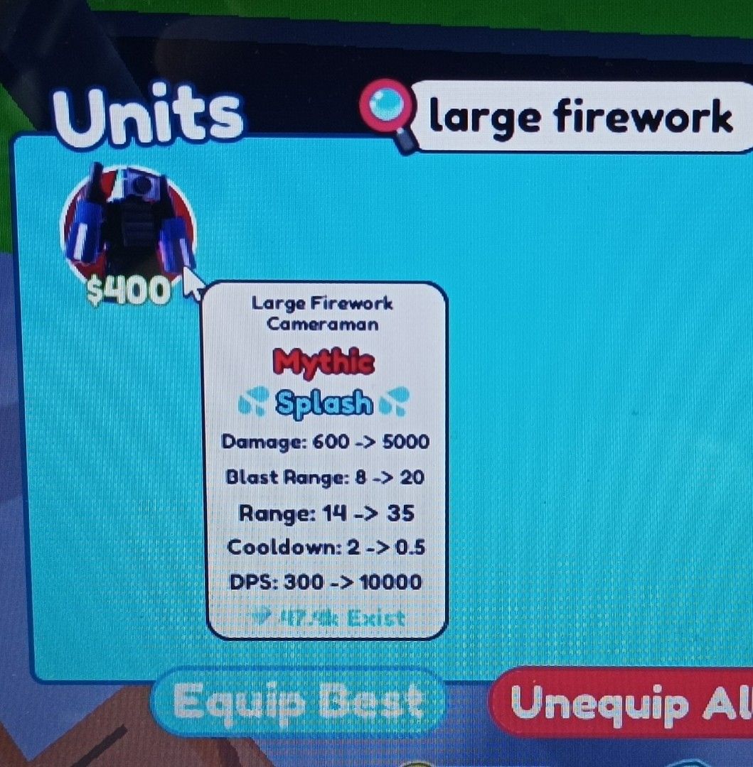 Toilet Tower Defense Large Firework Cameraman!, Video Gaming, Gaming ... Toilet Tower Defense Large Firework Cameraman!, Video Gaming, Gaming ...