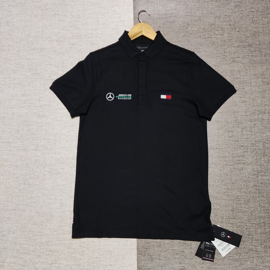 Tommy Hilfiger x Mercedes AMG Petronas Motorsport Black Polo Shirt ...
