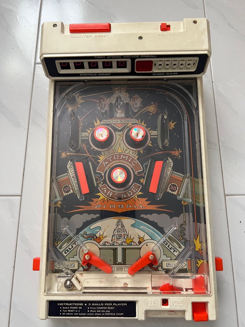 Vintage 1980 Tomy Atomic Arcade Pinball, Hobbies & Toys, Collectibles ...