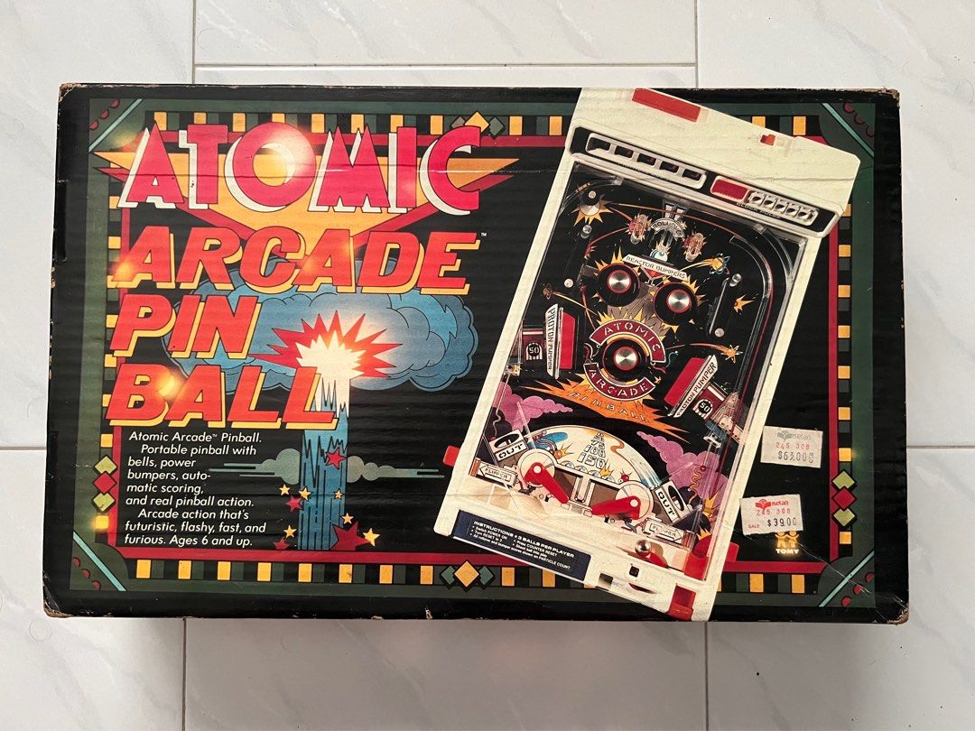 Vintage 1980 Tomy Atomic Arcade Pinball, Hobbies & Toys, Collectibles ...
