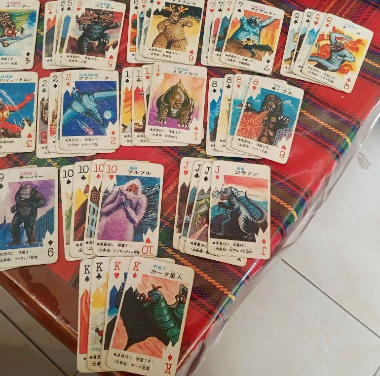 Vintage kaiju pachimon playing cards, Hobbies & Toys, Toys & Games on ...