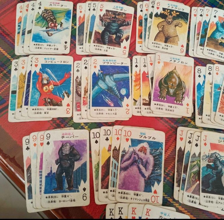 Vintage kaiju pachimon playing cards, Hobbies & Toys, Toys & Games on ...