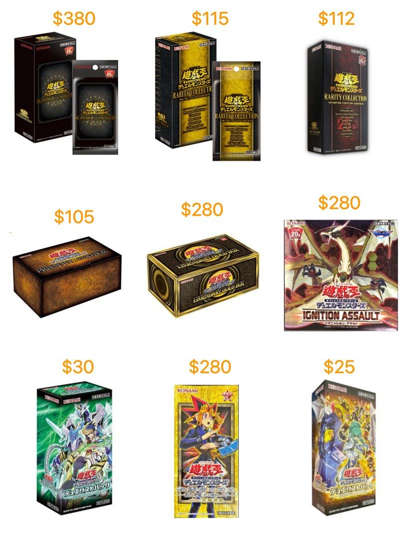 Yugioh Japanese Rarity Collection RC04 RC03 20th 25th Anniversary Ignition Assault Box, Hobbies ...