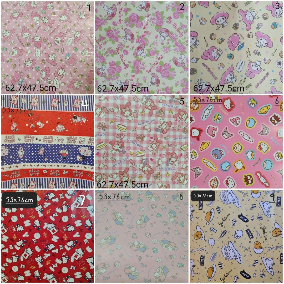 Authentic Original Sanrio Gift Present Wrappers Wrapping Paper Birthday ...