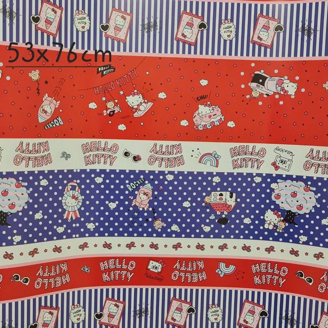 Authentic Original Sanrio Gift Present Wrappers Wrapping Paper Birthday ...