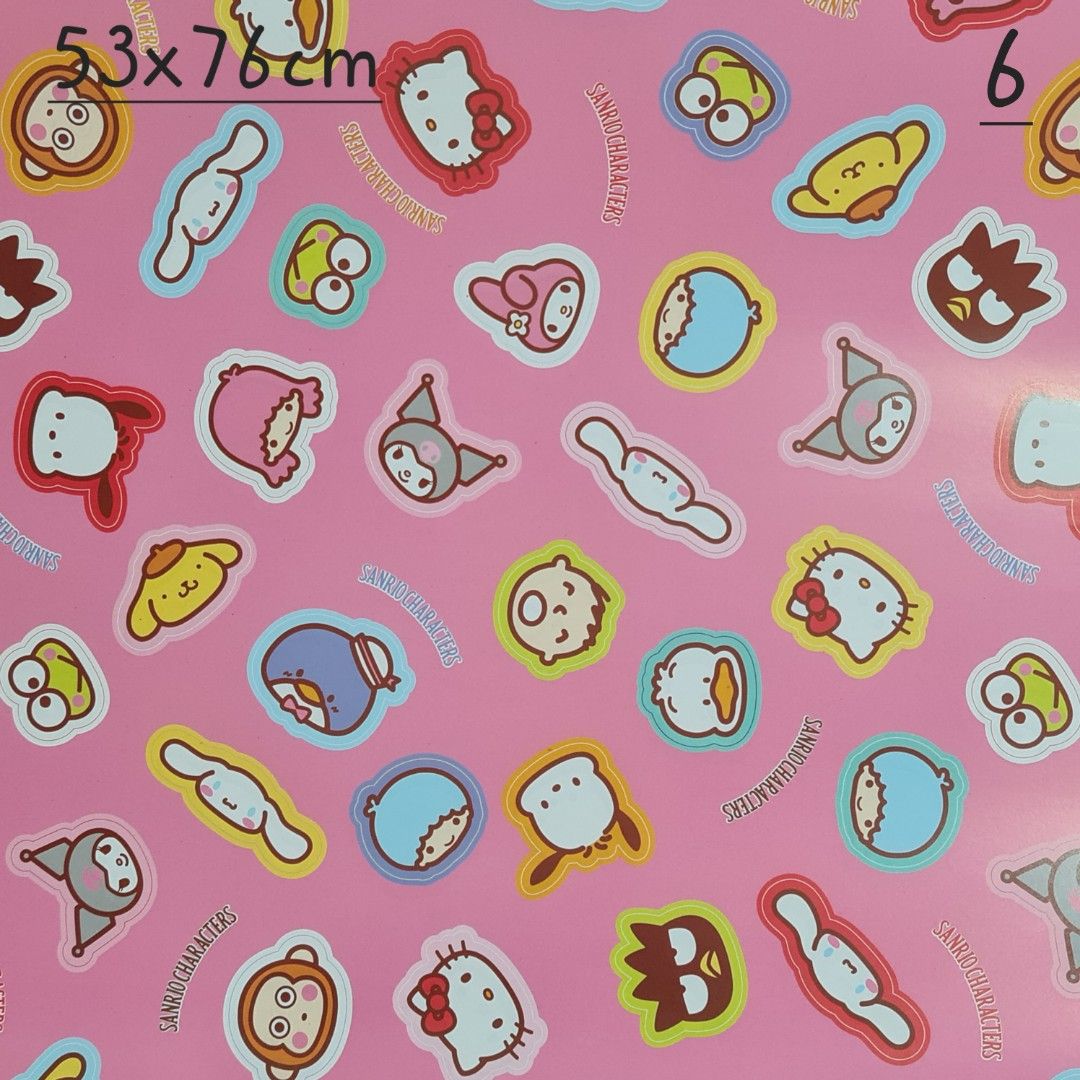 Authentic Original Sanrio Gift Present Wrappers Wrapping Paper Birthday ...