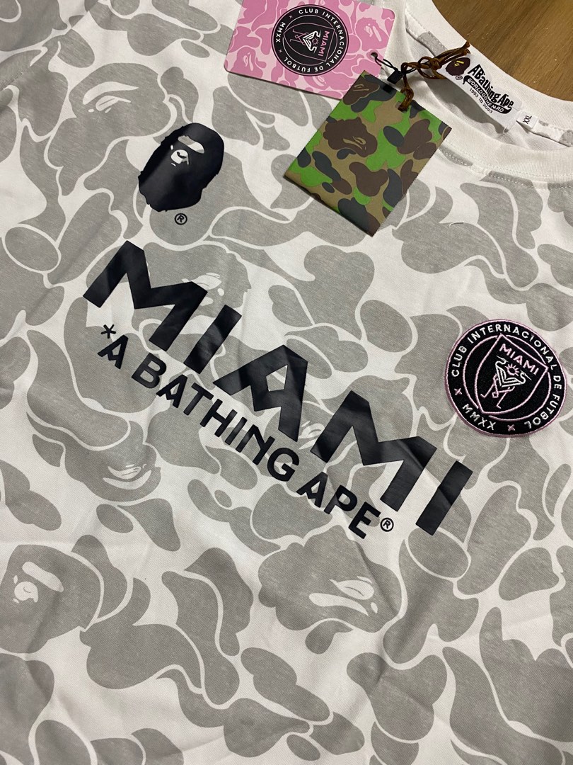 BAPE x Inter Miami CF Camo Tee, Men's Fashion, Tops & Sets, Tshirts ...