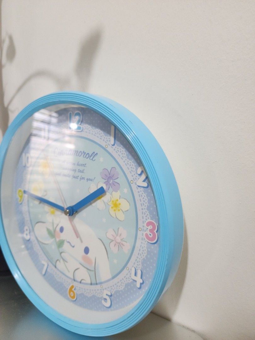 Cinnamoroll wall clock, Furniture & Home Living, Home Decor, Clocks on ...