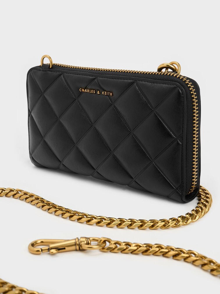 C&K Swing Quilted Long Wallet - Black, Women's Fashion, Bags & Wallets ...