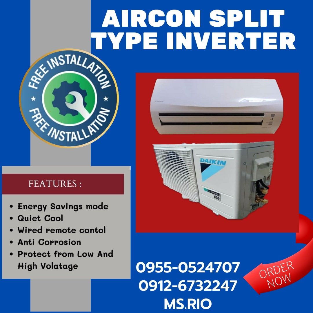 DAIKIN D SMART SERIES INVERTER SPLIT TYPE AIRCON, TV & Home Appliances ...