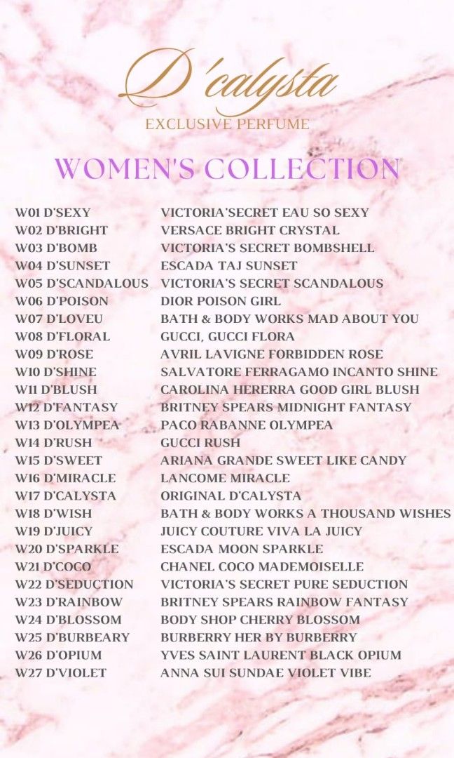 D'Calysta Perfume, Beauty & Personal Care, Fragrance & Deodorants on ...