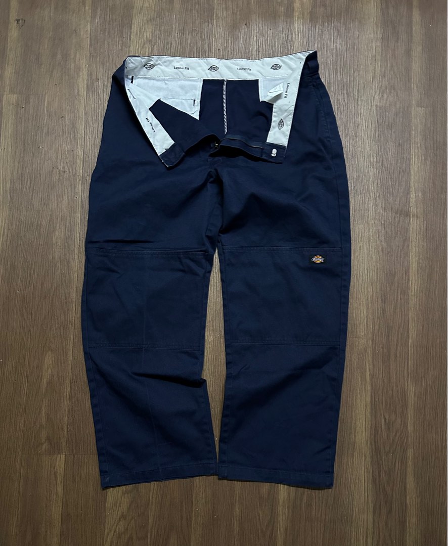 Dickies Loose Fit Double Knee, Men's Fashion, Bottoms, Trousers on Carousell