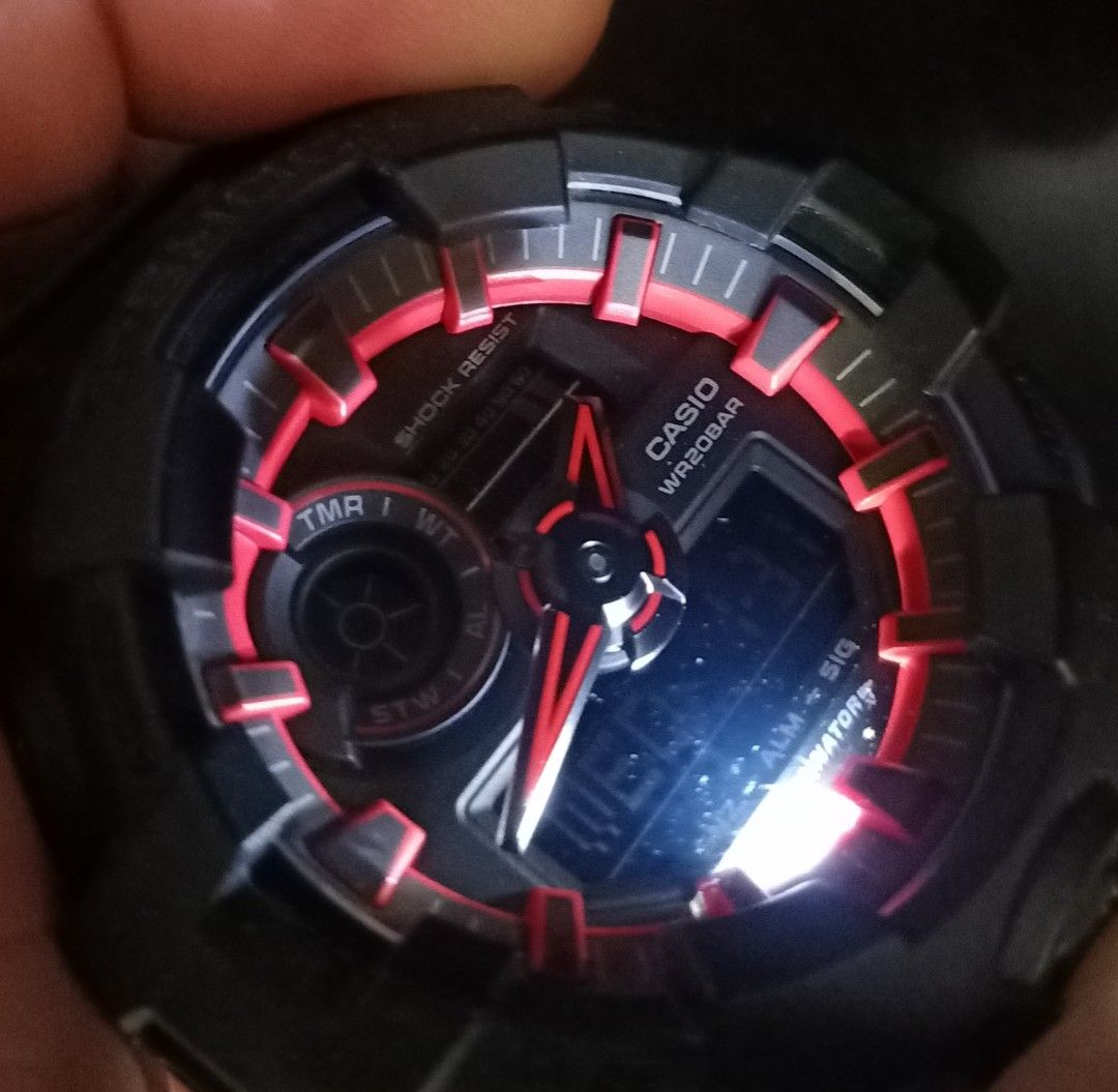 G Shock GA700 Digital Analog Neon Red, Men's Fashion, Watches ...