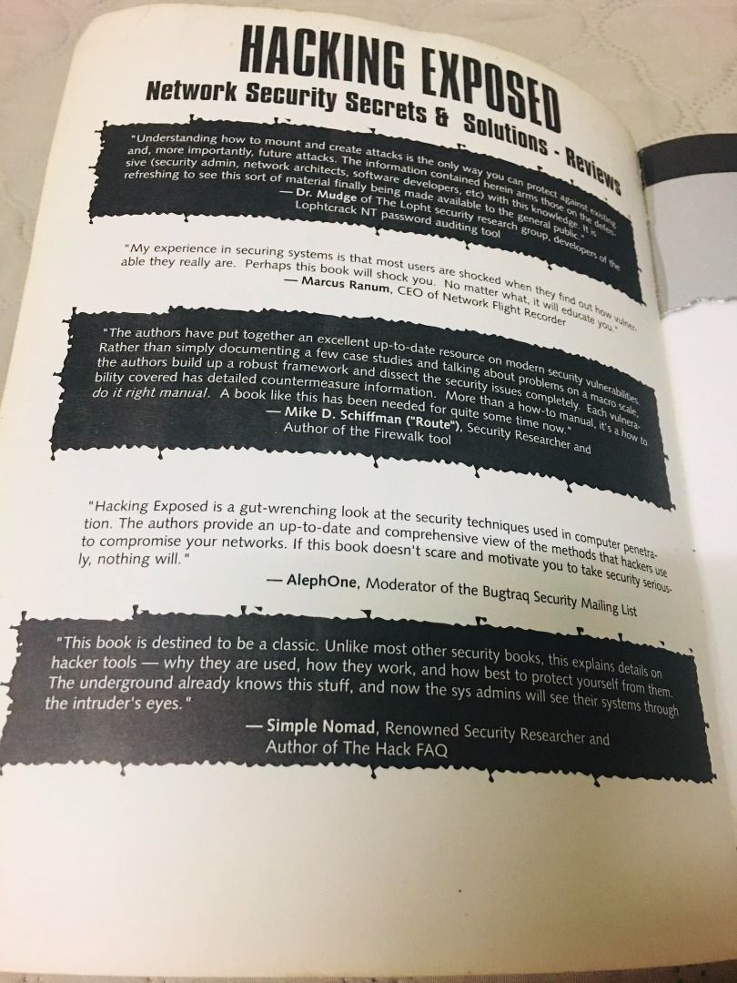 Hacking Exposed Book, Hobbies & Toys, Books & Magazines, Textbooks on Carousell