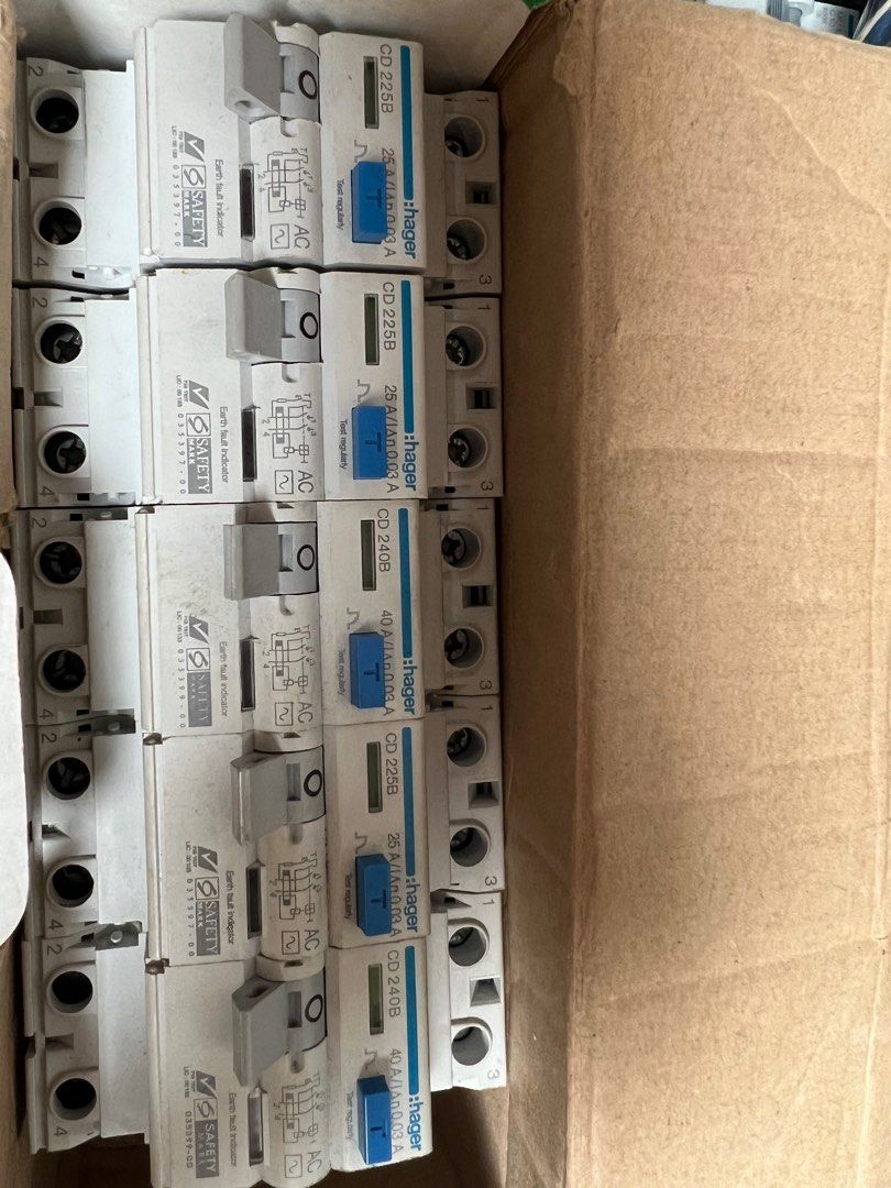 Hager MCB RCD RCBO 1P 2P 3P 4P 10A 16A 20A 32A 63A , 家庭電器, 轉插器及插頭 ...