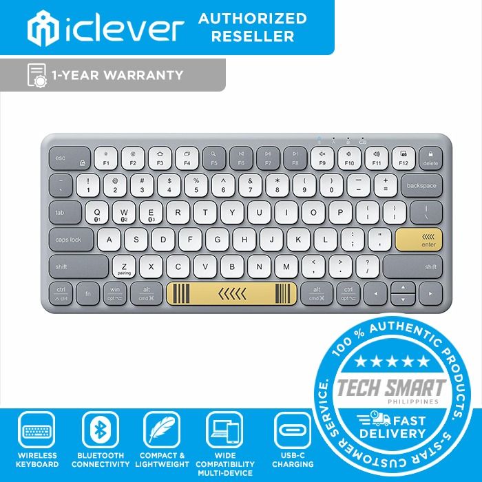 iClever Bluetooth Keyboard for iPad, Compact Wireless Keyboard, Multi ...