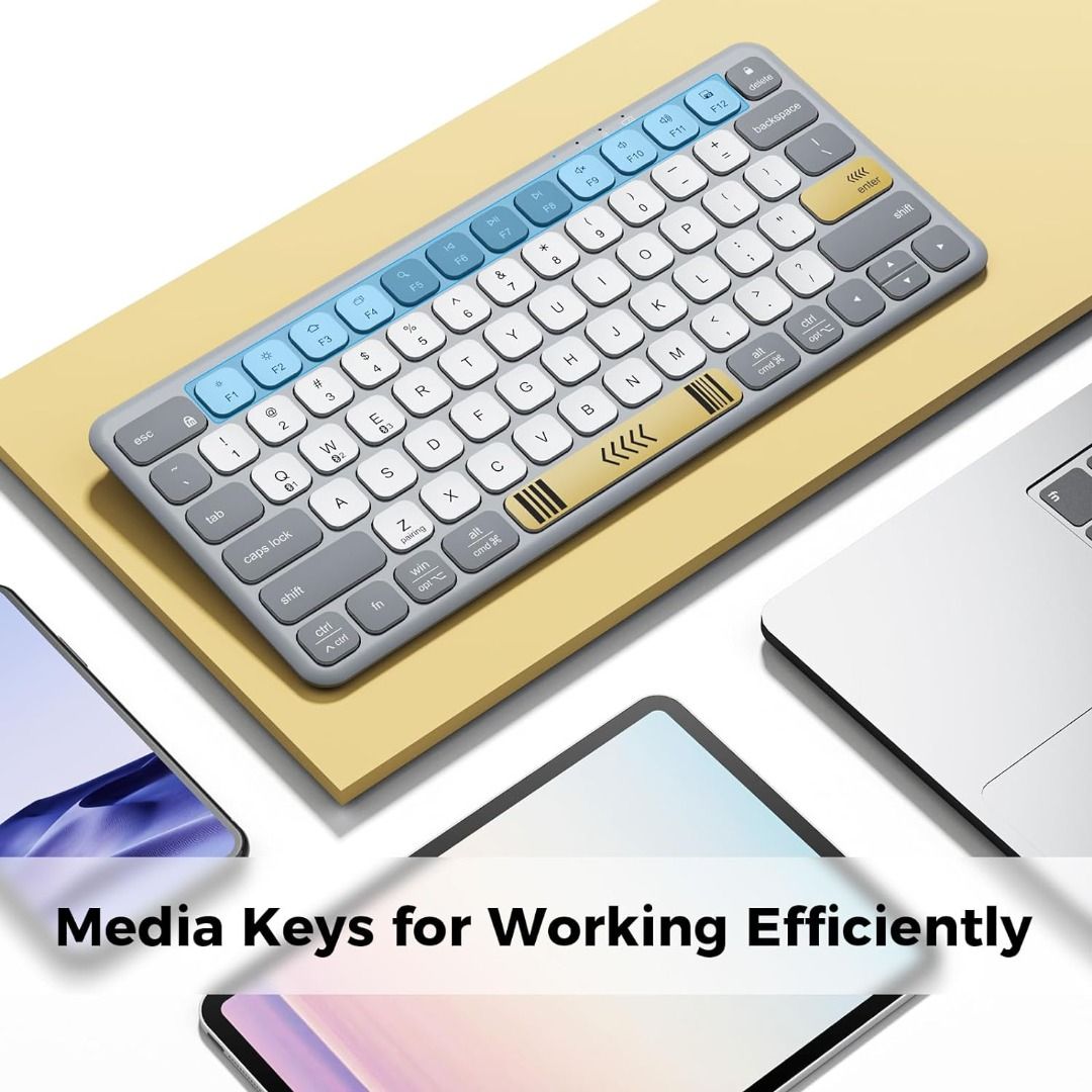 iClever Bluetooth Keyboard for iPad, Compact Wireless Keyboard, Multi ...
