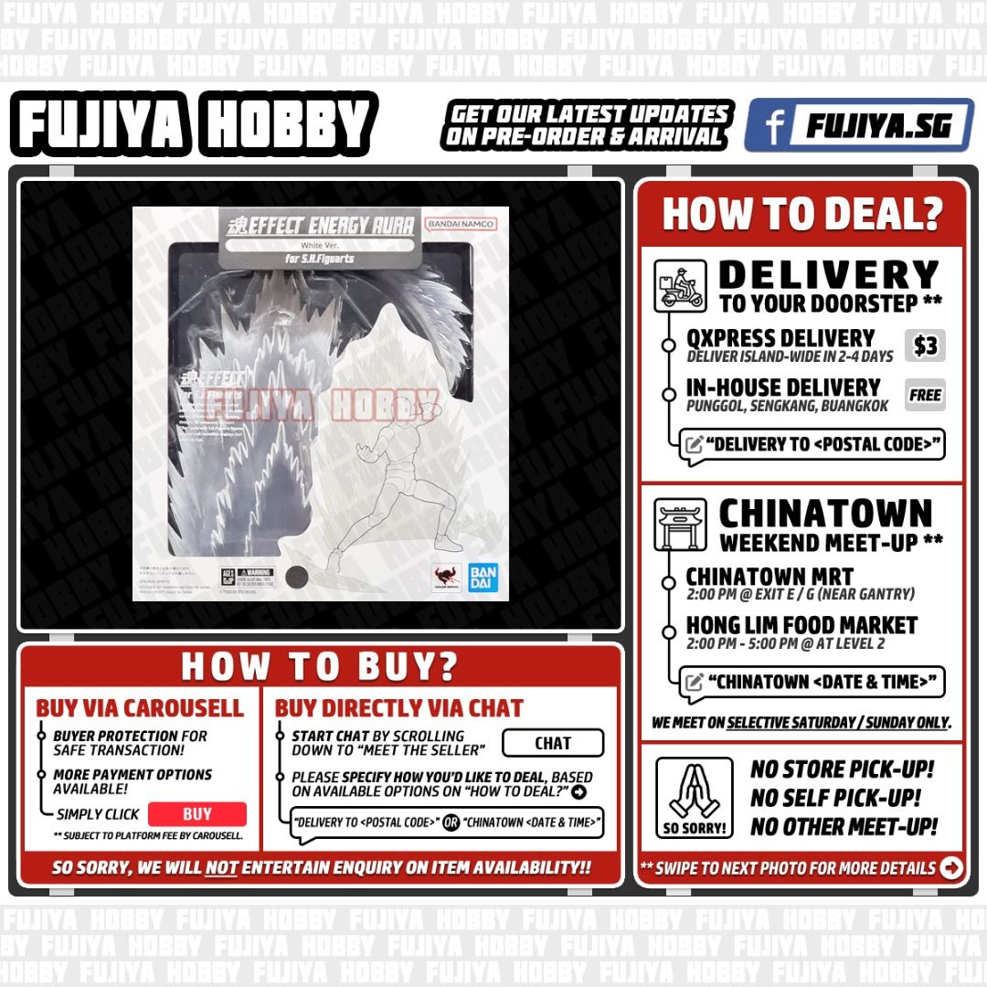 [IN-STOCK!!] Tamashii Effect Energy Aura White Ver. for S.H. Figuarts ...