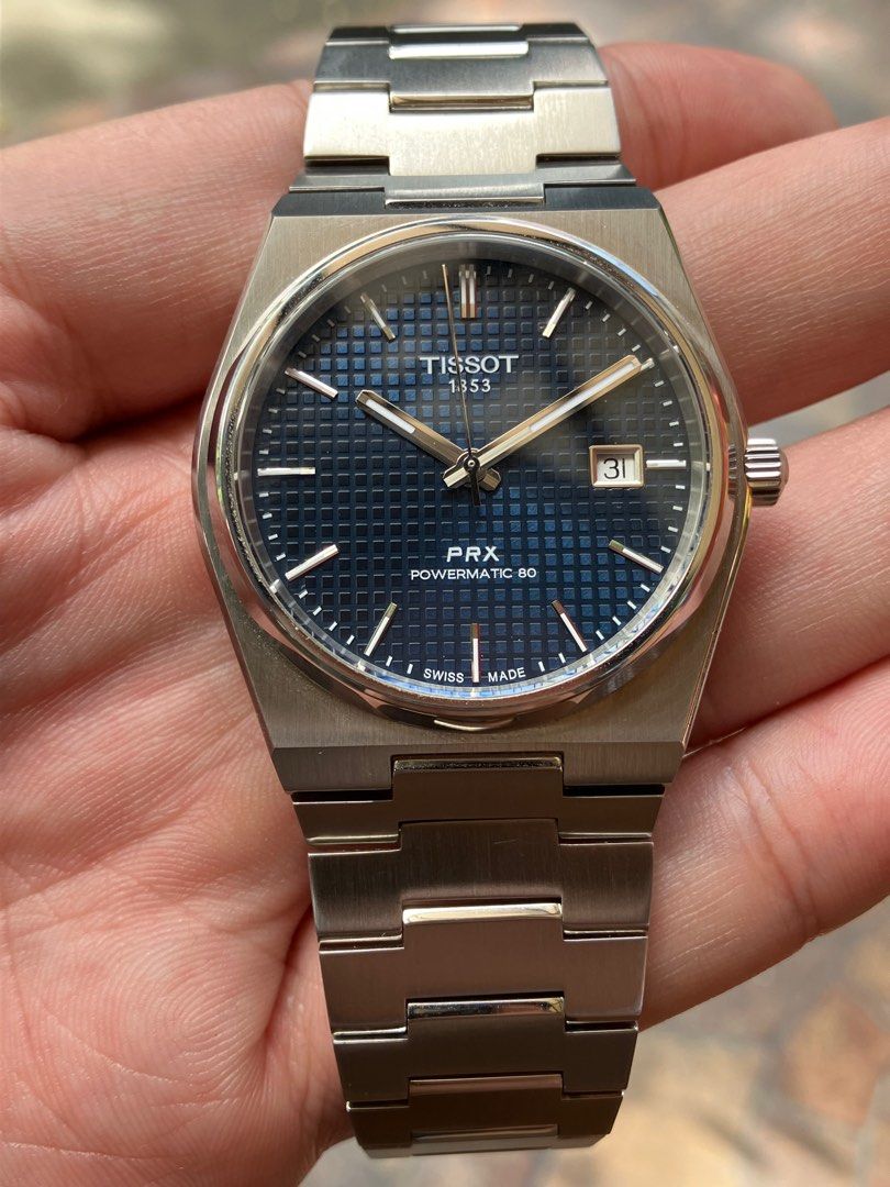 MINT Tissot PRX Automatic Blue Dial 40mm, Men's Fashion, Watches ...