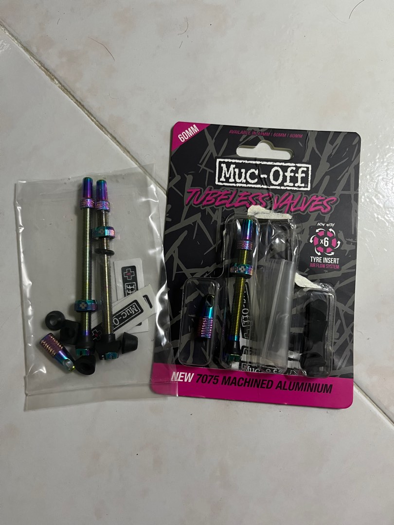 Muc-off 60mm and 80mm original oil slick tubeless valve, Sports ...