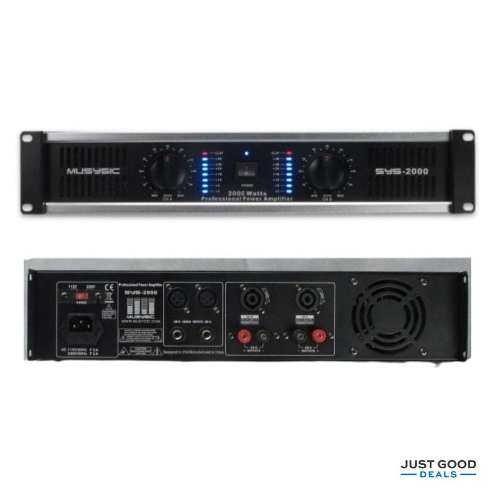 MUSYSIC 2 Channel Power Amplifier Distortion Free and Clear Sound ...