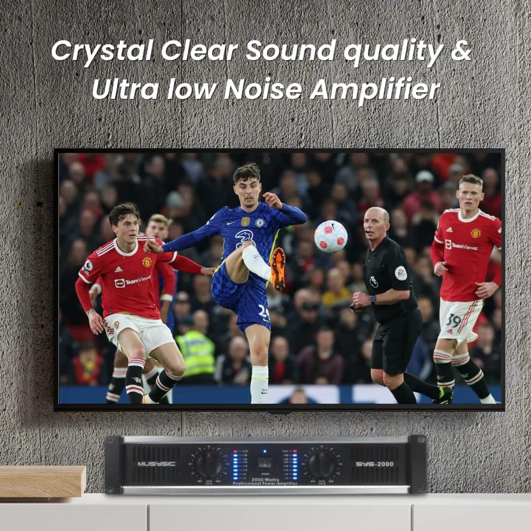 MUSYSIC 2 Channel Power Amplifier Distortion Free and Clear Sound ...